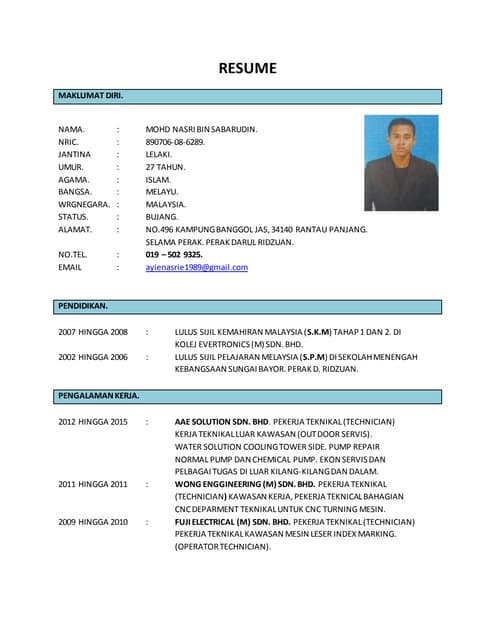 Contoh resume dalam bahasa melayu | PDF