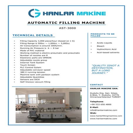 AST-3000 - Acid Filling Machine | PDF