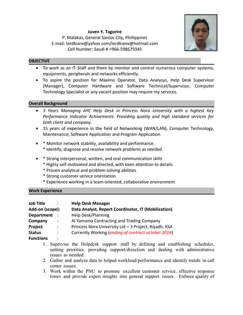 Mark CV | DOC | IT and Internet Support | Internet