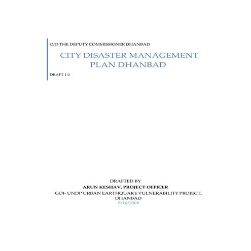 Disaster management plan 2014 floods -Jhang | PDF