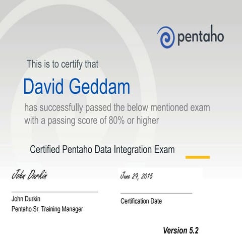 New PDI Certification- David Geddam | PPT