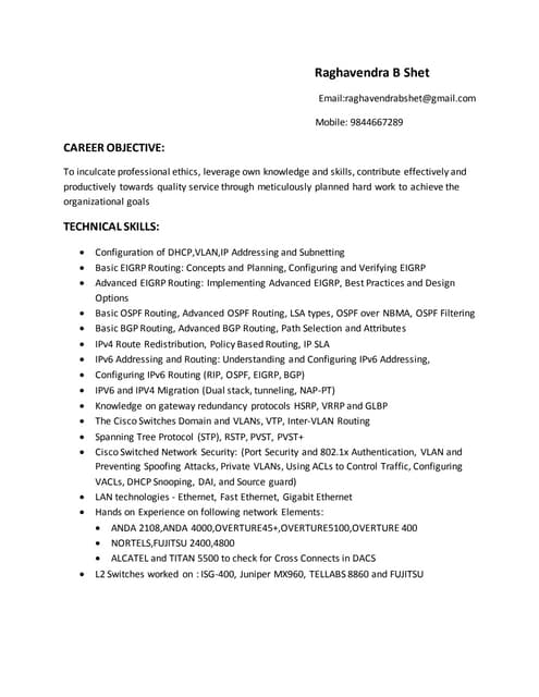 Maneesh CV - | DOCX | Computer Networking | Computing