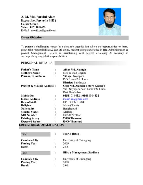Fazil Zama CV | DOC