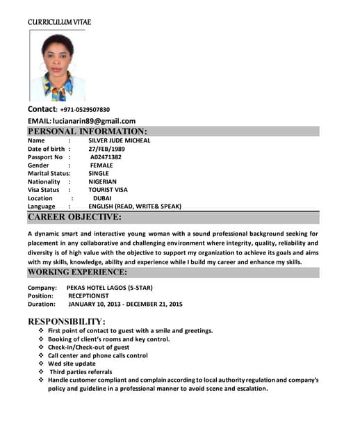 CURRICULUM VITAE ENGLISH | PDF