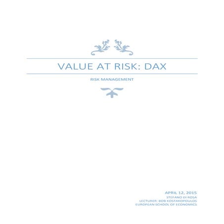 VaR DAX | PDF | Stocks and Bonds | Personal Investing