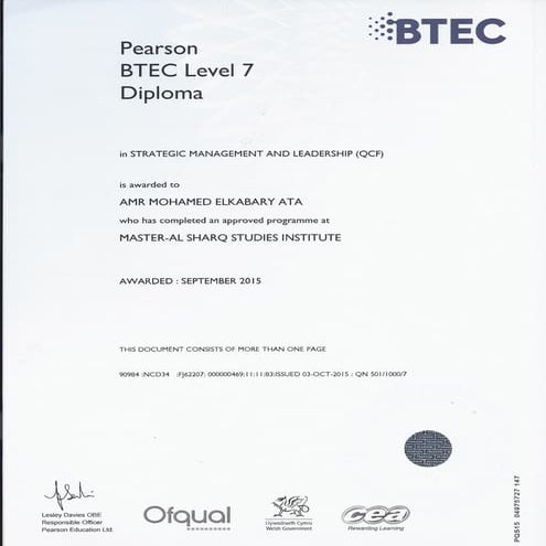 BTEC Level 7 Diploma | PDF
