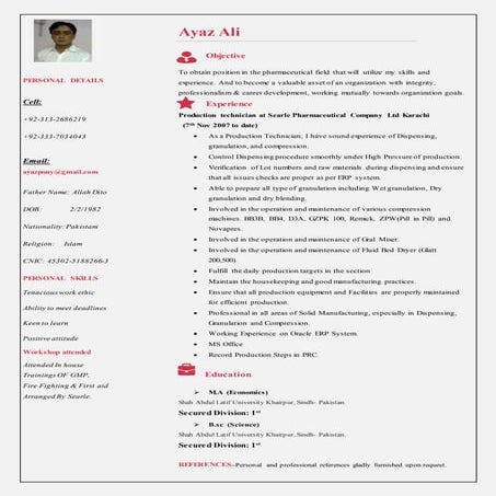 Ayaz Ali CV | DOCX