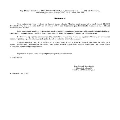 referencia - Matej Macho | DOCX