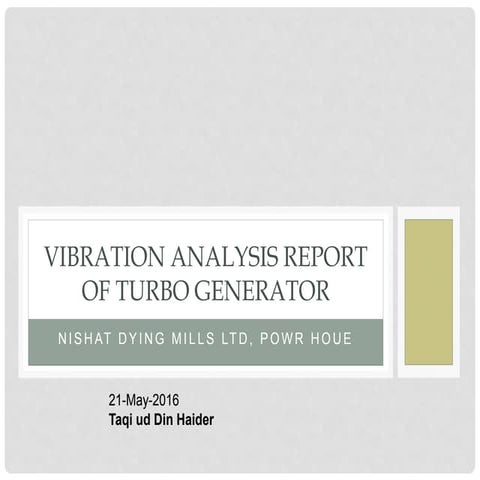 Vibration Analysis Report | PPTX