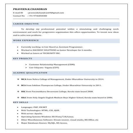 praveen Resume | PDF