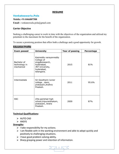 RESUME (pavan ) | DOCX