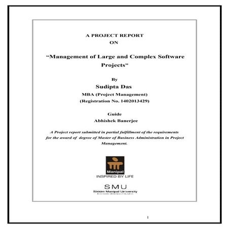 “Management of Large and Complex Software Projects” | PDF