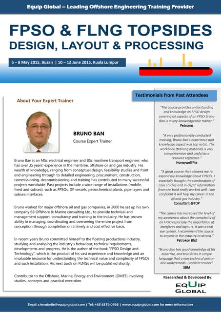 Fpso – general overview of conversion & topside process description ...