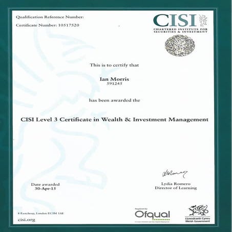 CISI 3 Cert | PDF