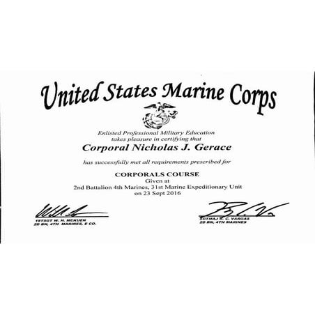Corporal Course | PDF