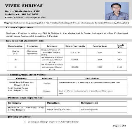 Vivek Shrivas Auto Pdf 