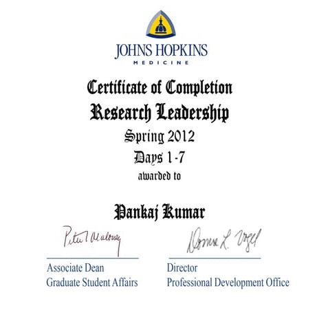 research leadership certificate2 | PDF