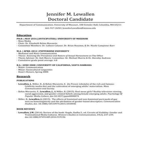 LewallenCV | PDF