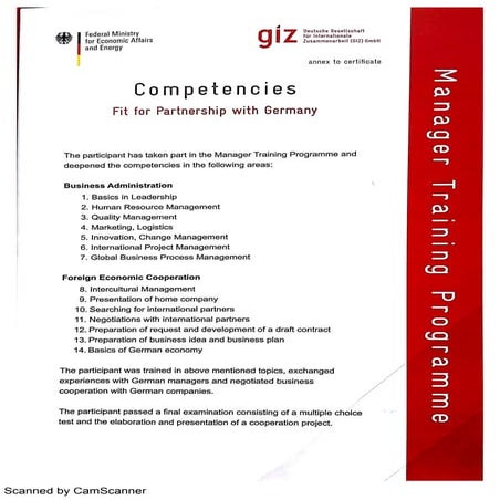 GIZ & IHK Certificates | PDF