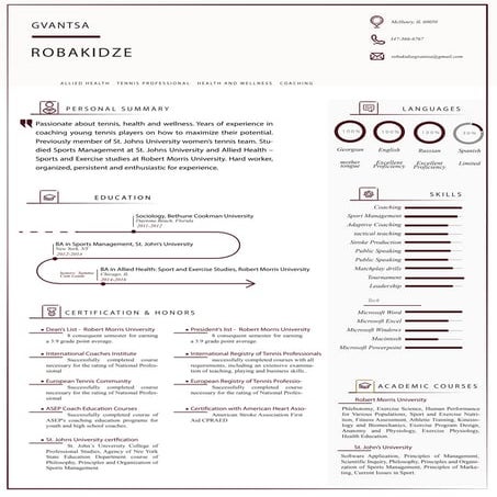 Resume 2015- TENNIS | PDF