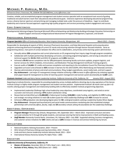 Resume of Michael Kurilla 2 | PDF