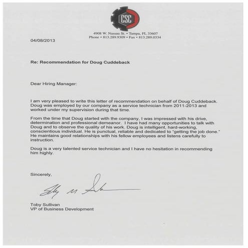 CSC letter of recommendation | PDF