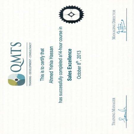 Customer Service Certificate | PDF