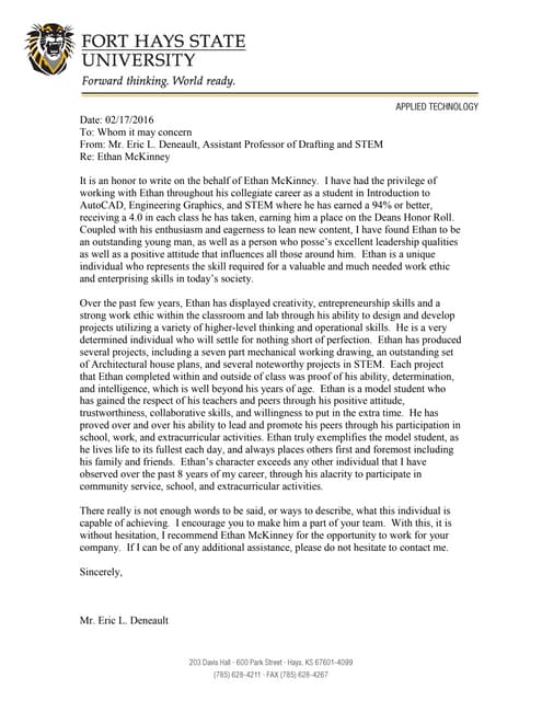 A Chevening Scholarship Recommendation Letter for Ms.Nchafac Julegette ...