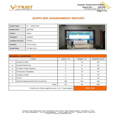 Sample Report-FA-LED Lamp (1) | PDF