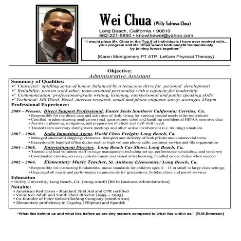 Wei Chua RESUME 2017 | PDF