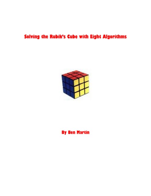 Minimum formula for 3 x3x3 rubik cube solution - last layer permutation | PDF