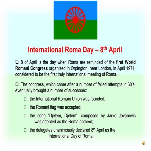 8 April - International Roma Day | PPTX