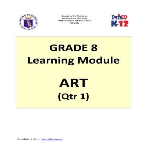 Grade 8 Learning Module in Art - Quarter 1 | PDF