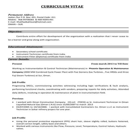 KHALIFA RESUME | PDF