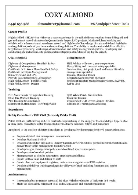 Shelley Power CV 2015 Professional | PDF