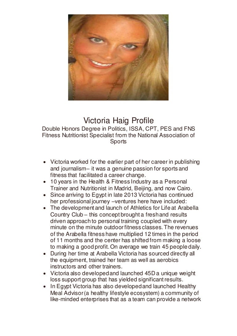 Victoria Haig Profile