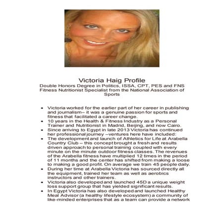 Victoria Haig Profile | DOCX | Sports