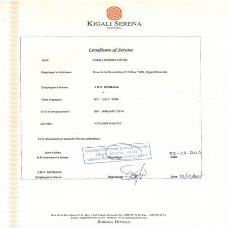 certificate of Kitchen Pastry | PDF