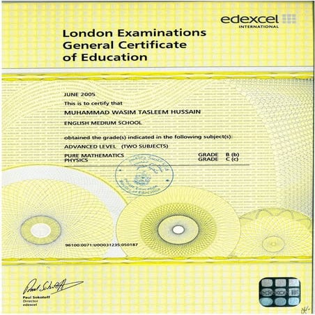 GCE Advanced Level | PDF