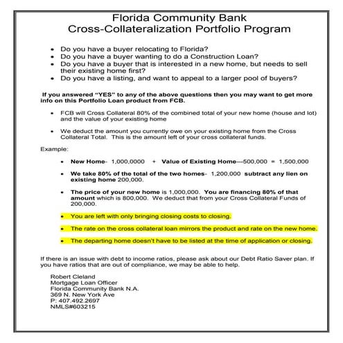 Cross Collateral Product | PDF