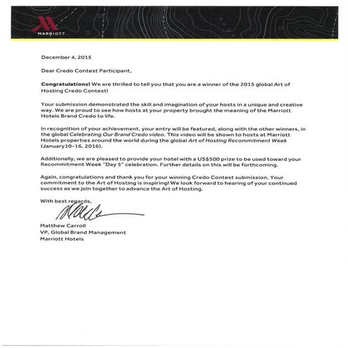 Art of Hosting Credo Contest_Winning Entry Letter | PDF