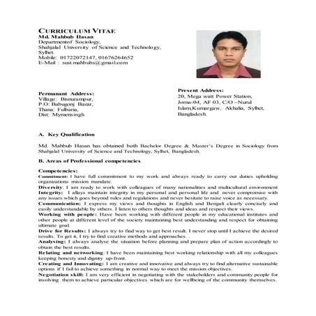 mahbub cv final | DOCX