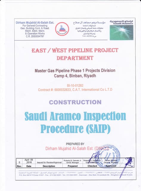 Saudi Aramco Engineering Procedures (SAEP) 5 | PDF