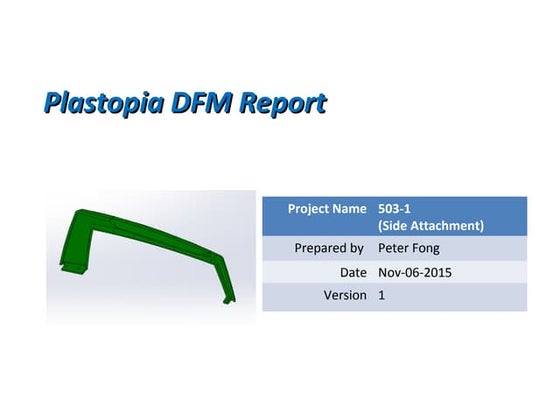 DFM FOR INJECTION PART FROM PLASTIC AND MOLD LAYOUT | PDF