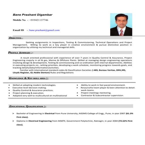 Resume atta s rao ETO | DOC
