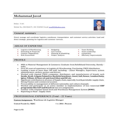 Gary Parsons CV | DOCX