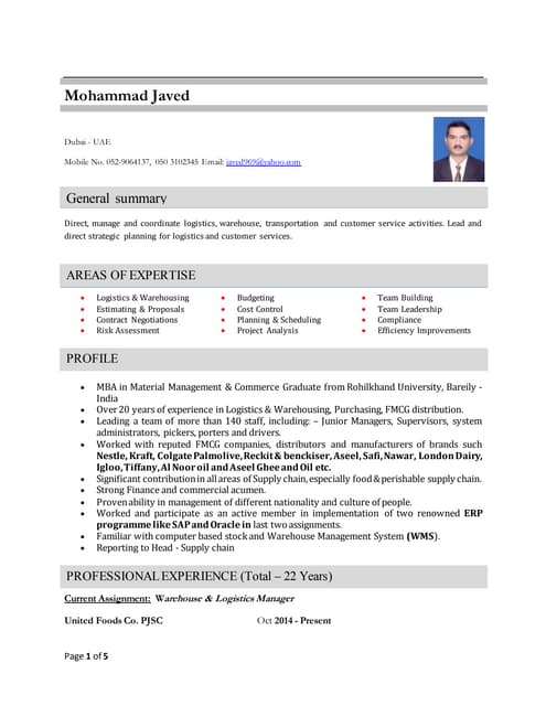 Store-Incharge-Resume | PDF