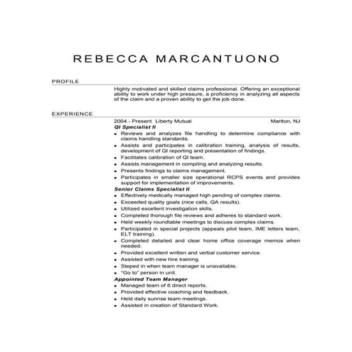 Forte Indeed Resume 2014 | PDF