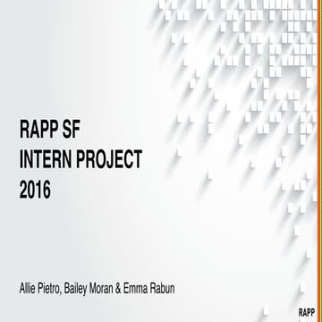 Intern Project Final Deck | PPT