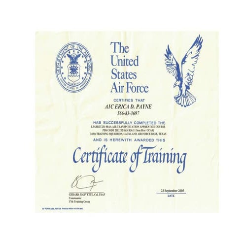 Certificate of Training Apprentice Course | PPT